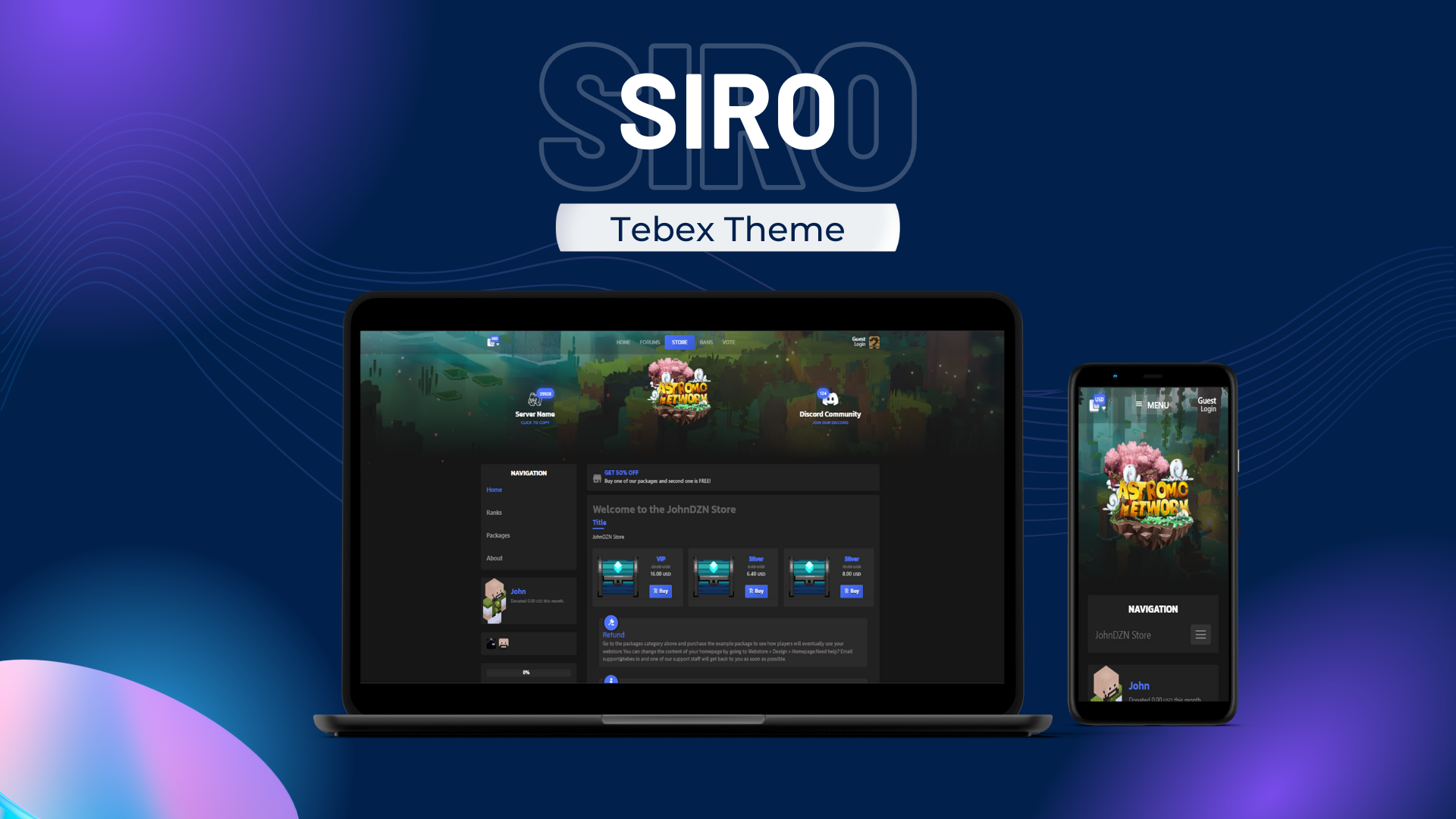 Paid - Siro - Tebex/Buycraft Theme [ 4 COLOR STYLES ] - Updates | Game ...